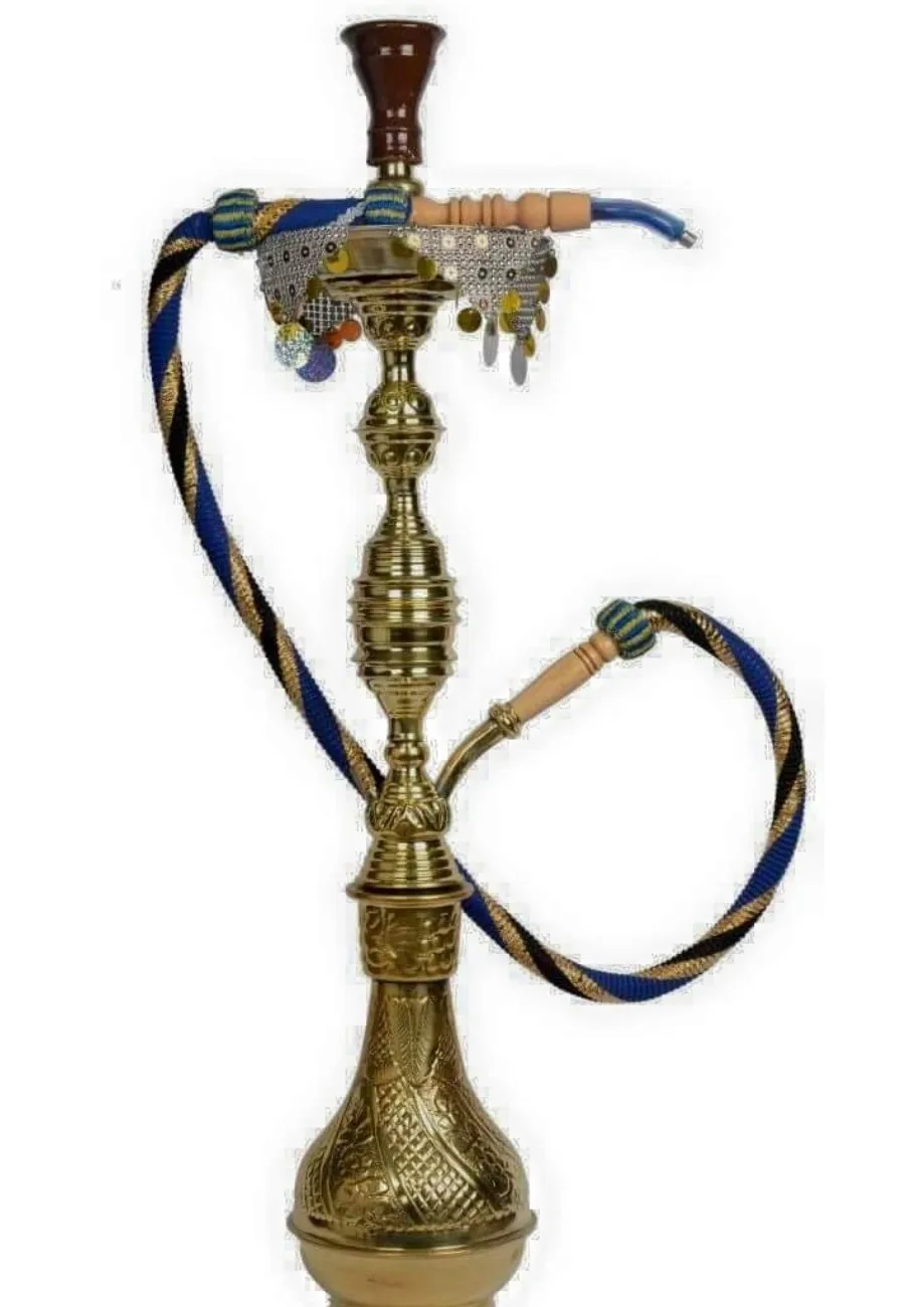 Classic Hookah for Home, Hotel, and Restaurant - Gold Plated