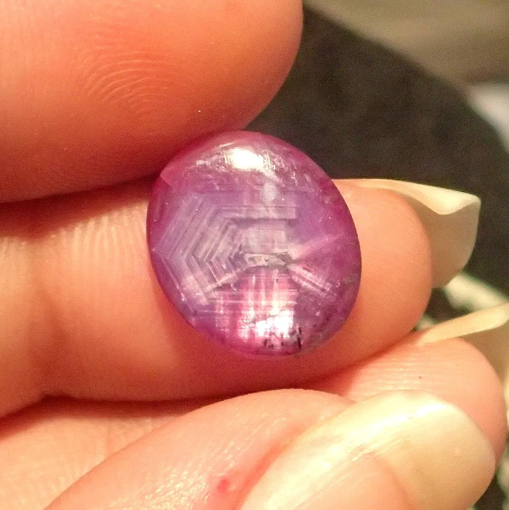 Beautiful Natural Trapiche Like Ruby Slice 6 Ray Star Effect Sid Conner ...