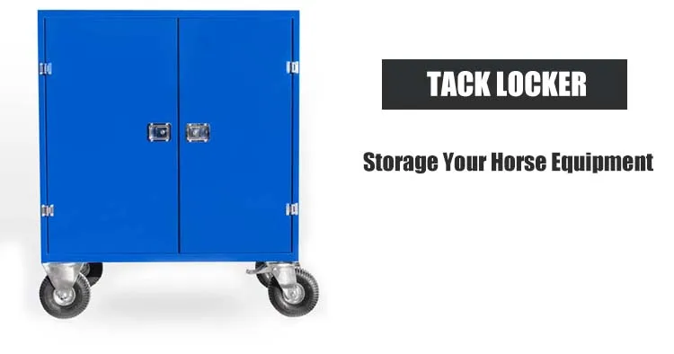 Portable Mobile Steel Tack Trunk / Double Door Saddle Tack Locker Case ...