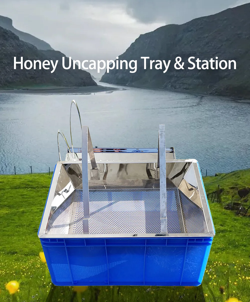 SS Honey Uncapping Tank & Tray Station - Beekeeping Tools