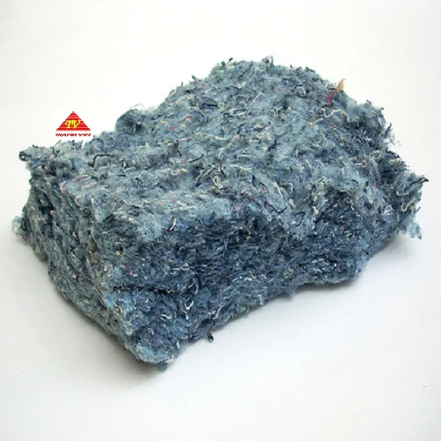 Recycled Cotton Shoddy Fiber Made From Denim Fabric Waste for Clothing ...