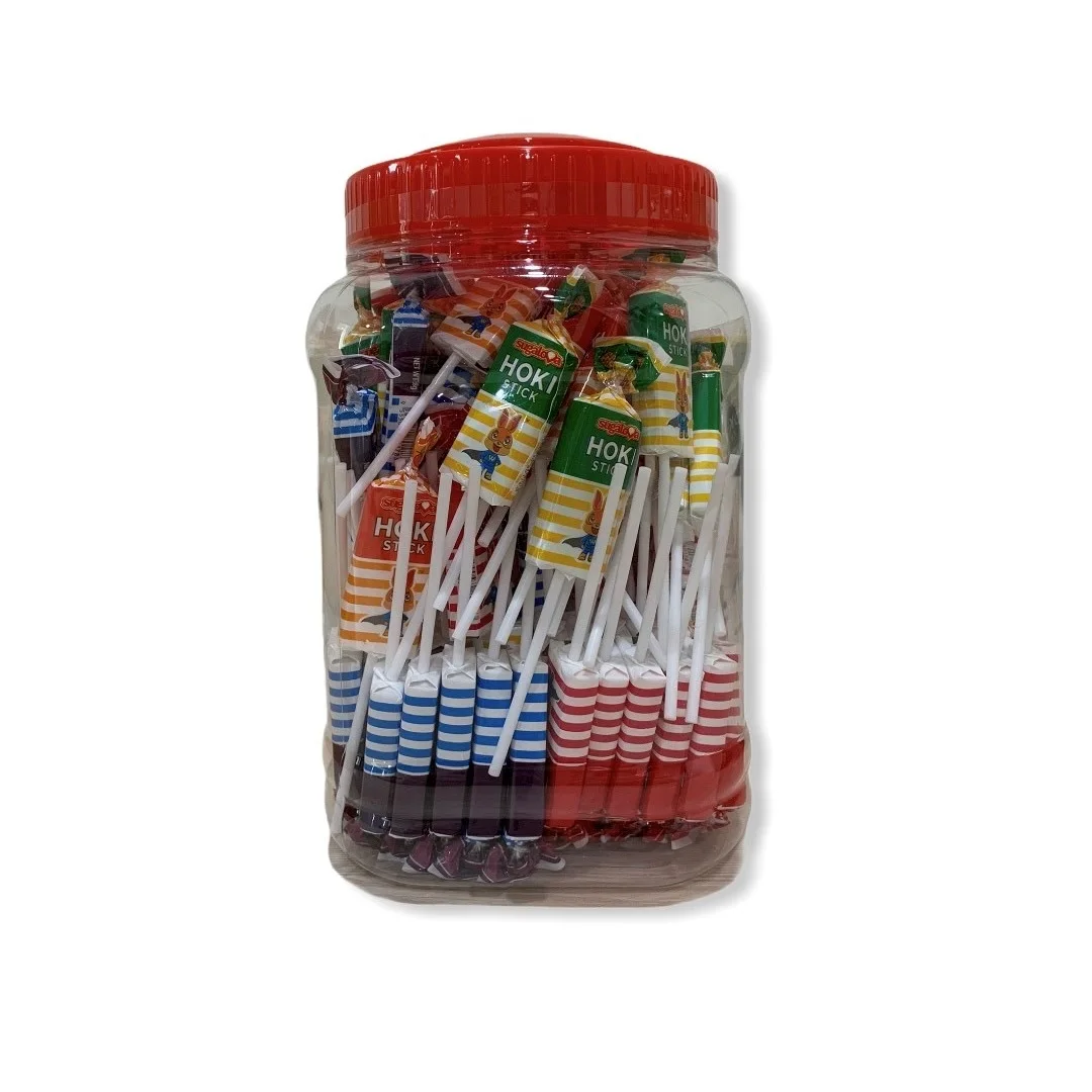 Sugalova Tasty And Chewy Hoki Stick Sweet Fruit Flavour Lollipops (jars ...