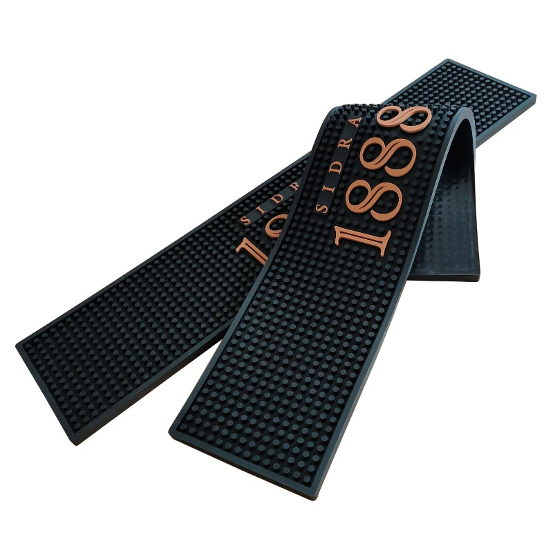 Soft Pvc Bar Rail Mat Customized Embossed Logo Bar Runner Mat Barber ...