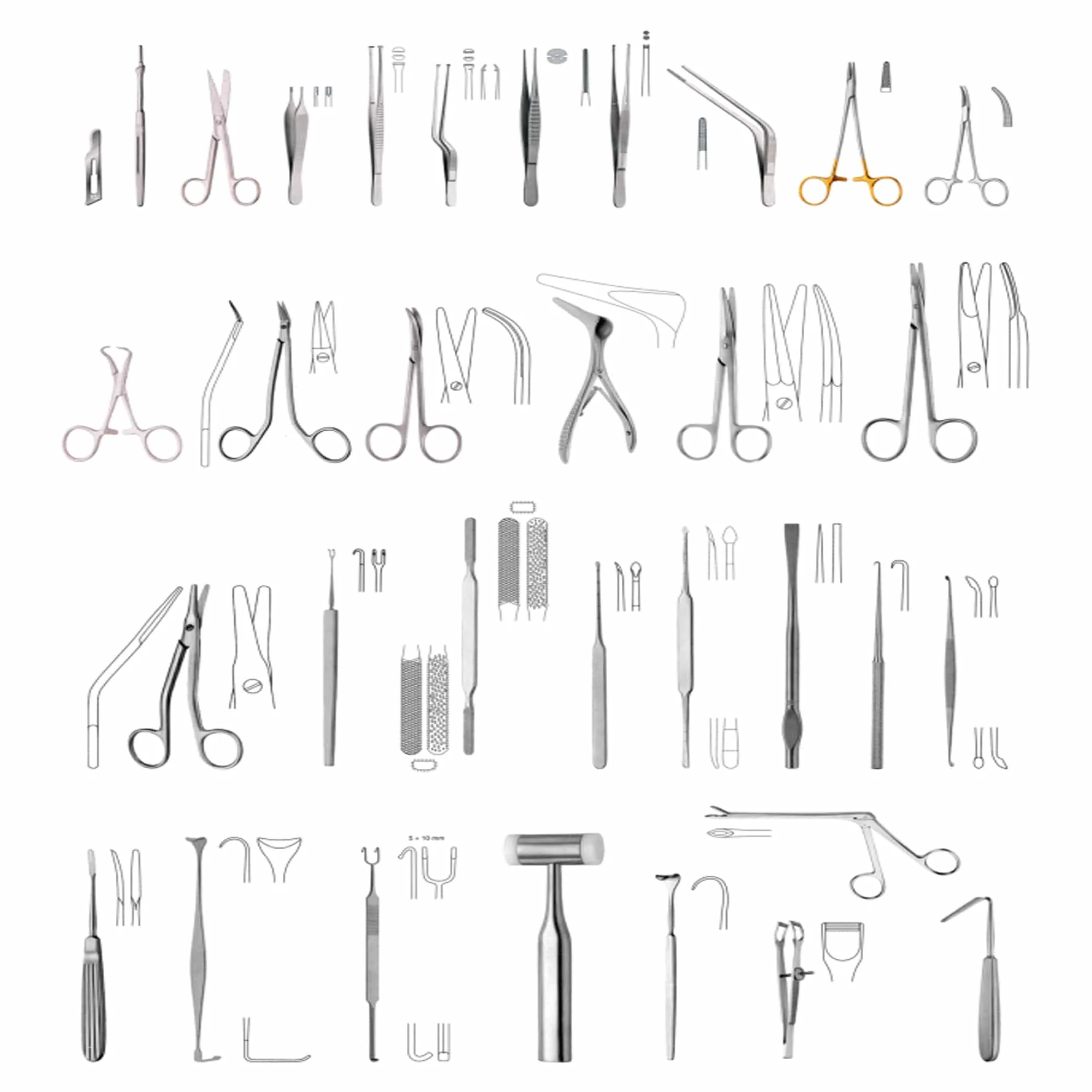Tympanoplasty Surgery Instruments - 30 Pieces Set