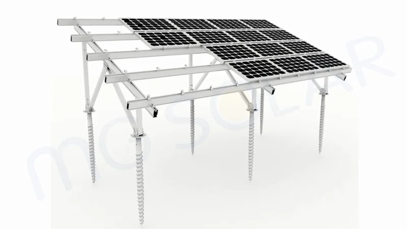 Aluminum Ground Solar Panel Mounting Kits Solar Ground Racking Brackets ...