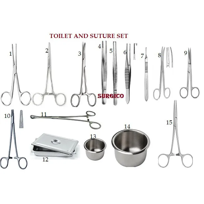 TOILET AND SUTURE SET SURGICAL INSTRUMENTS by NOMIBROTHERS