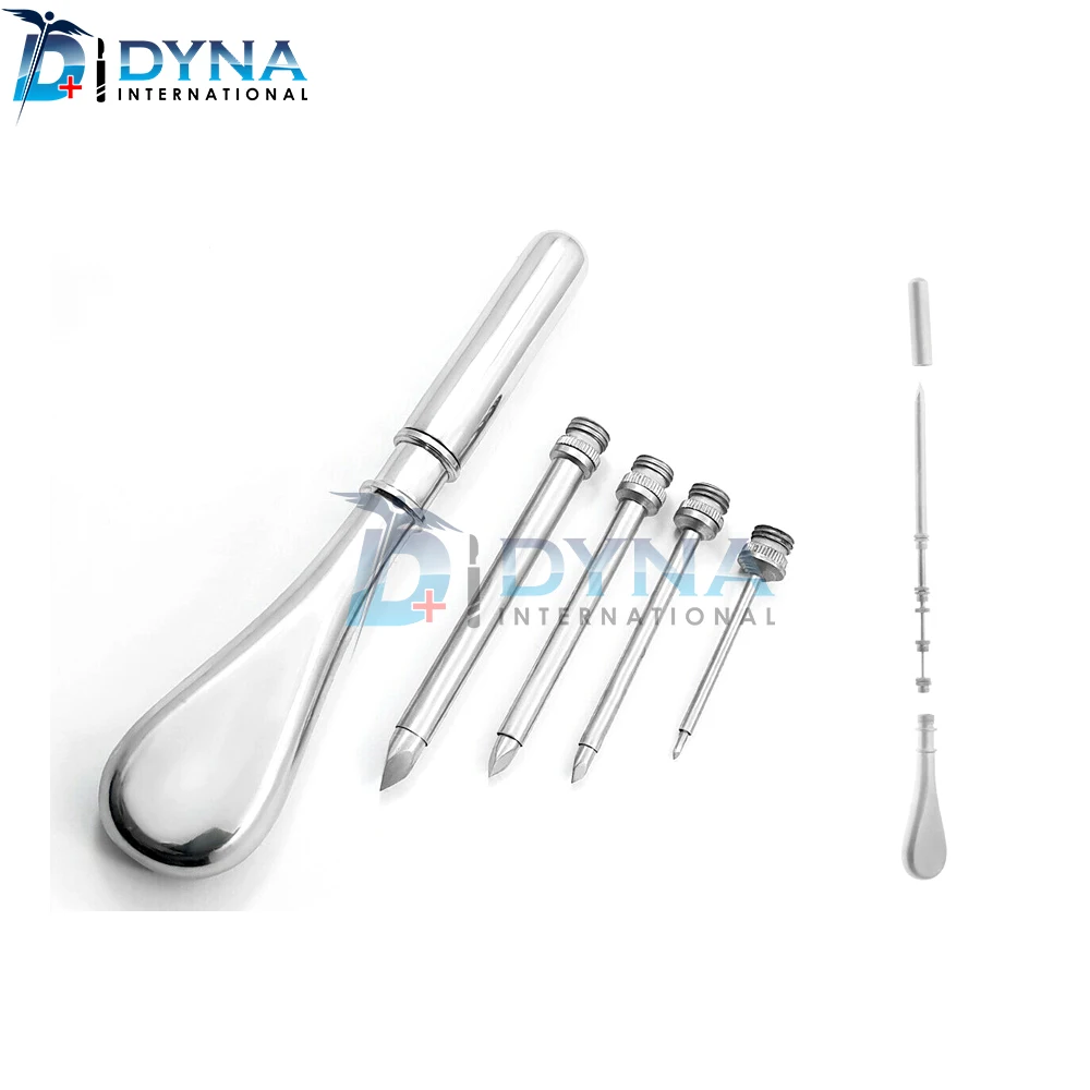 Trocar and Cannula Set of 4 Sizes for Veterinary Surgery