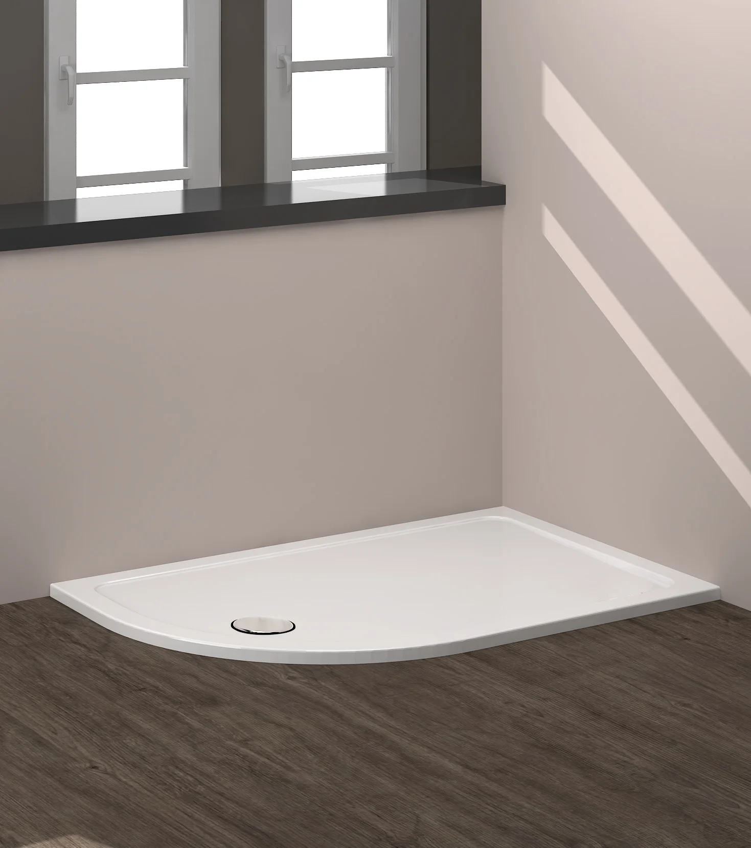 Asymmetric Shower Tray Asymmetric Acrylic Deep Monoblock Slim Flat Bath ...