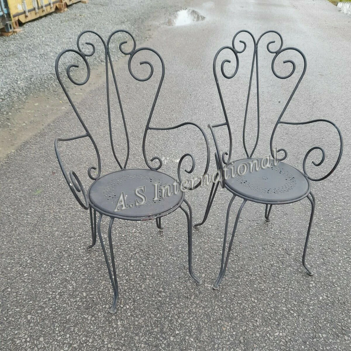 Hot Designs Customize Modern Outdoor Garden Chair Cast Iron Steel ...