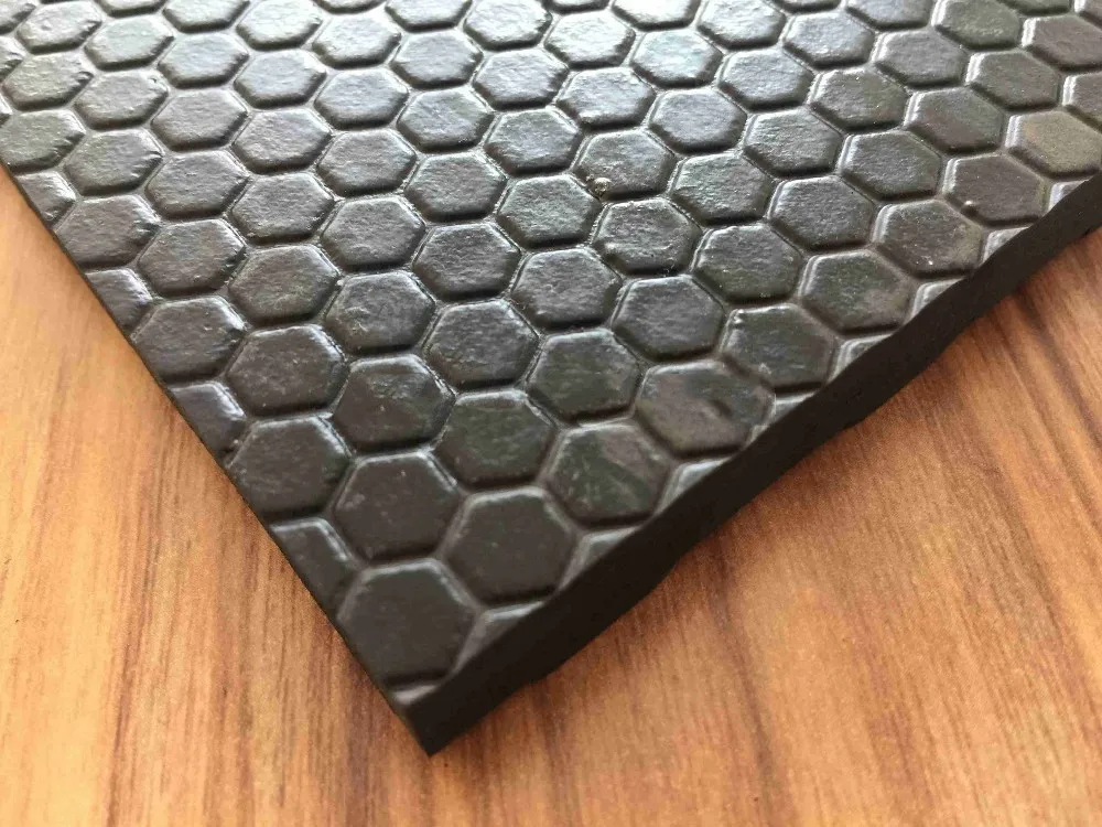 8mm Square Hexagon Pattern Double Side Stable Rubber Mat
