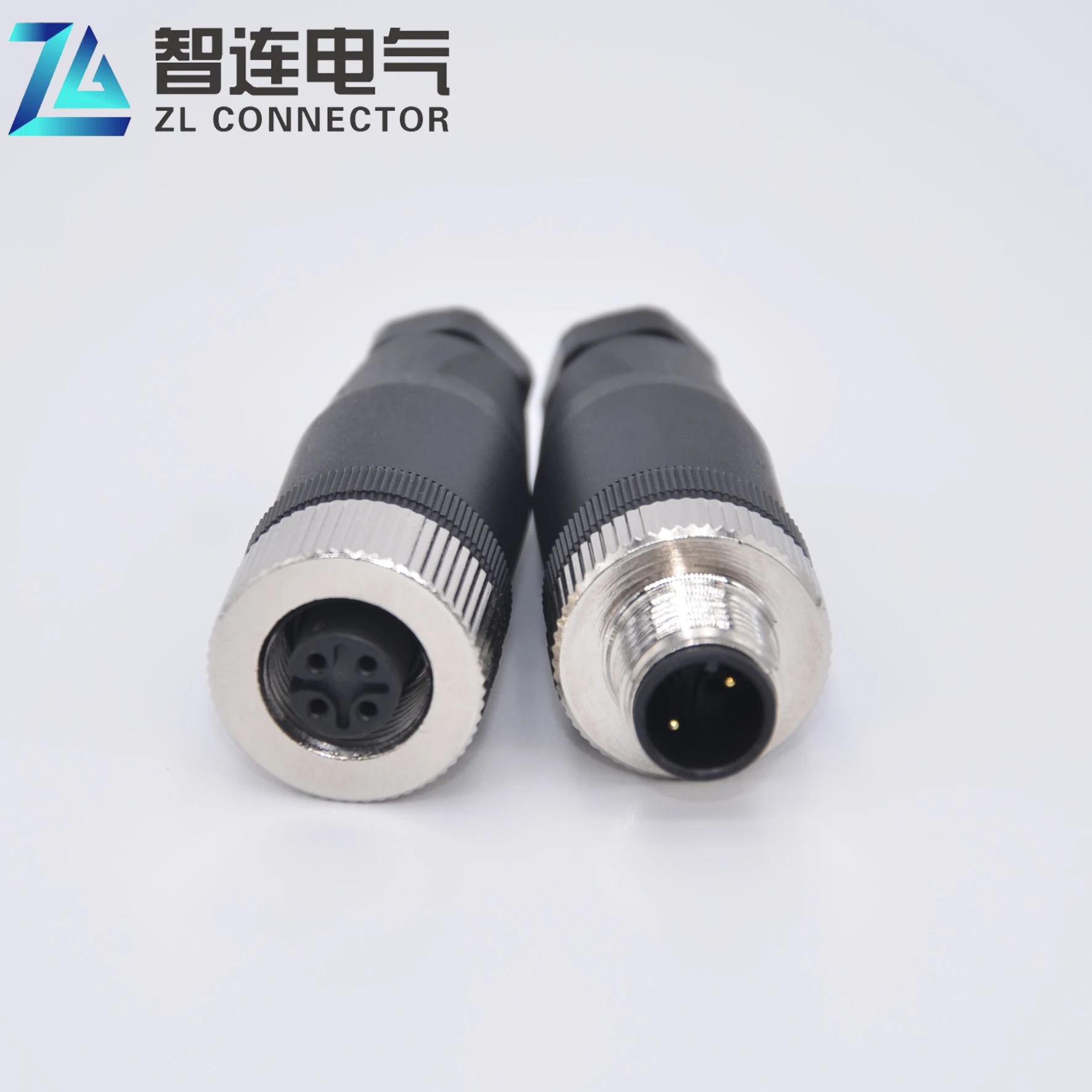 M12 Coupler Screw Assembly Connector Type Male Female Bulkhead M12 ...