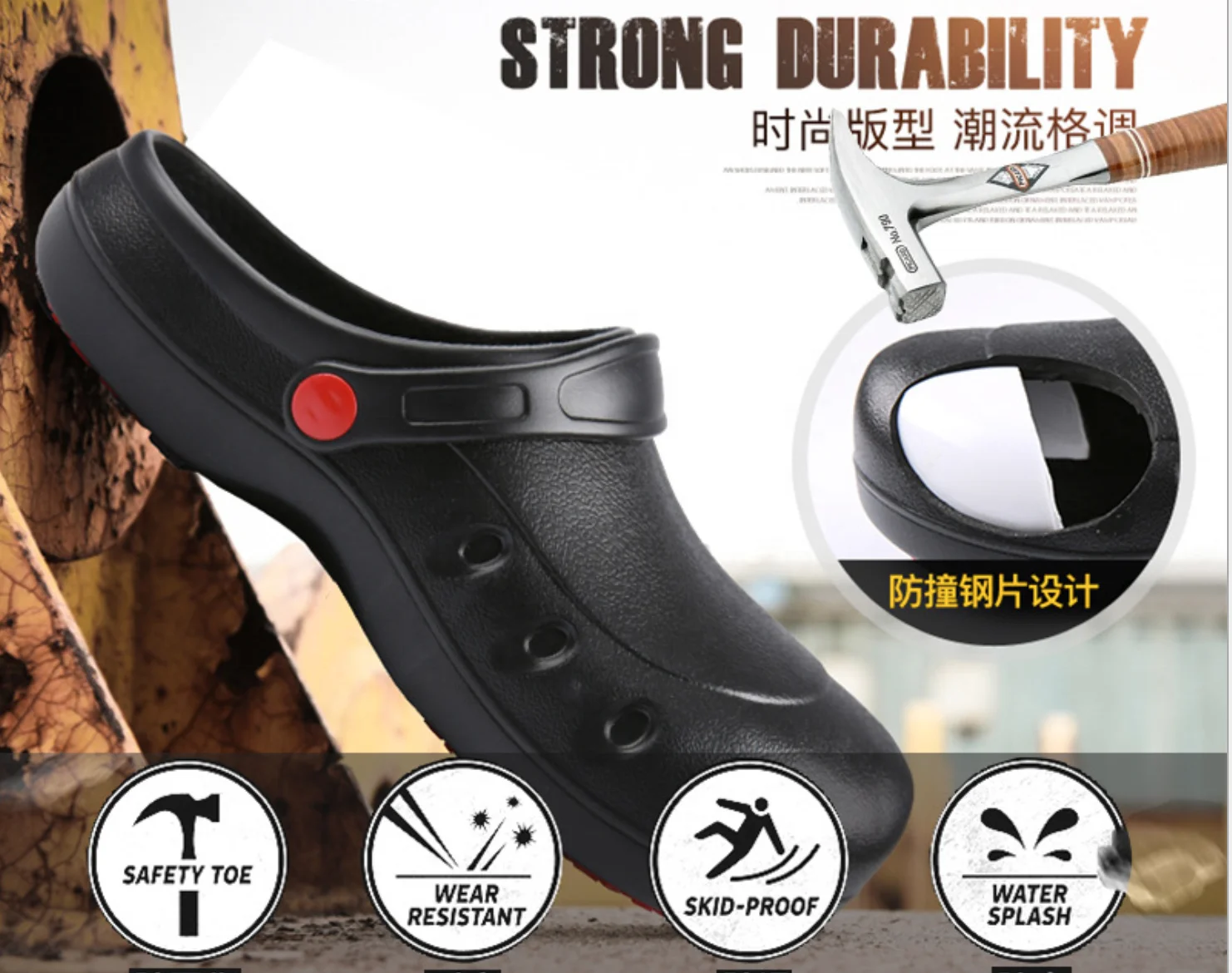 Anti-oil Non Slip Nurse Cook Chef Safety Shoes In Kitchen Men Women ...