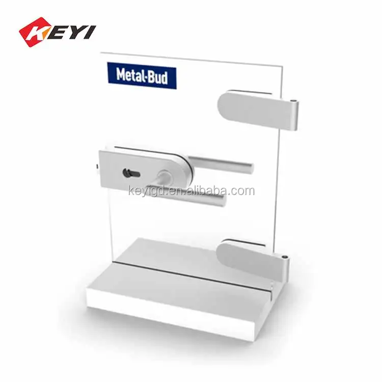 Custom Design Showroom Floor Wood Door Lock Display Stands