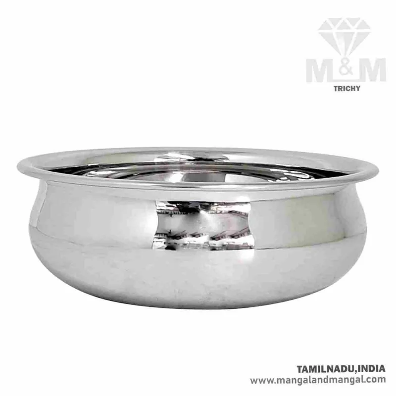 Steel Indian Serving Bowl - Copper Stainless Steel Wok