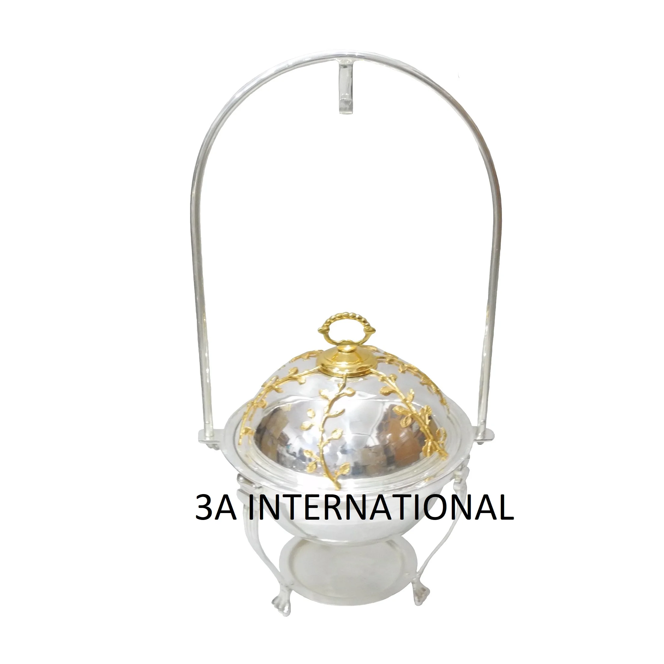 Stainless Steel Copper Shiny Metal Chafing Dish Golden Stand For Party ...