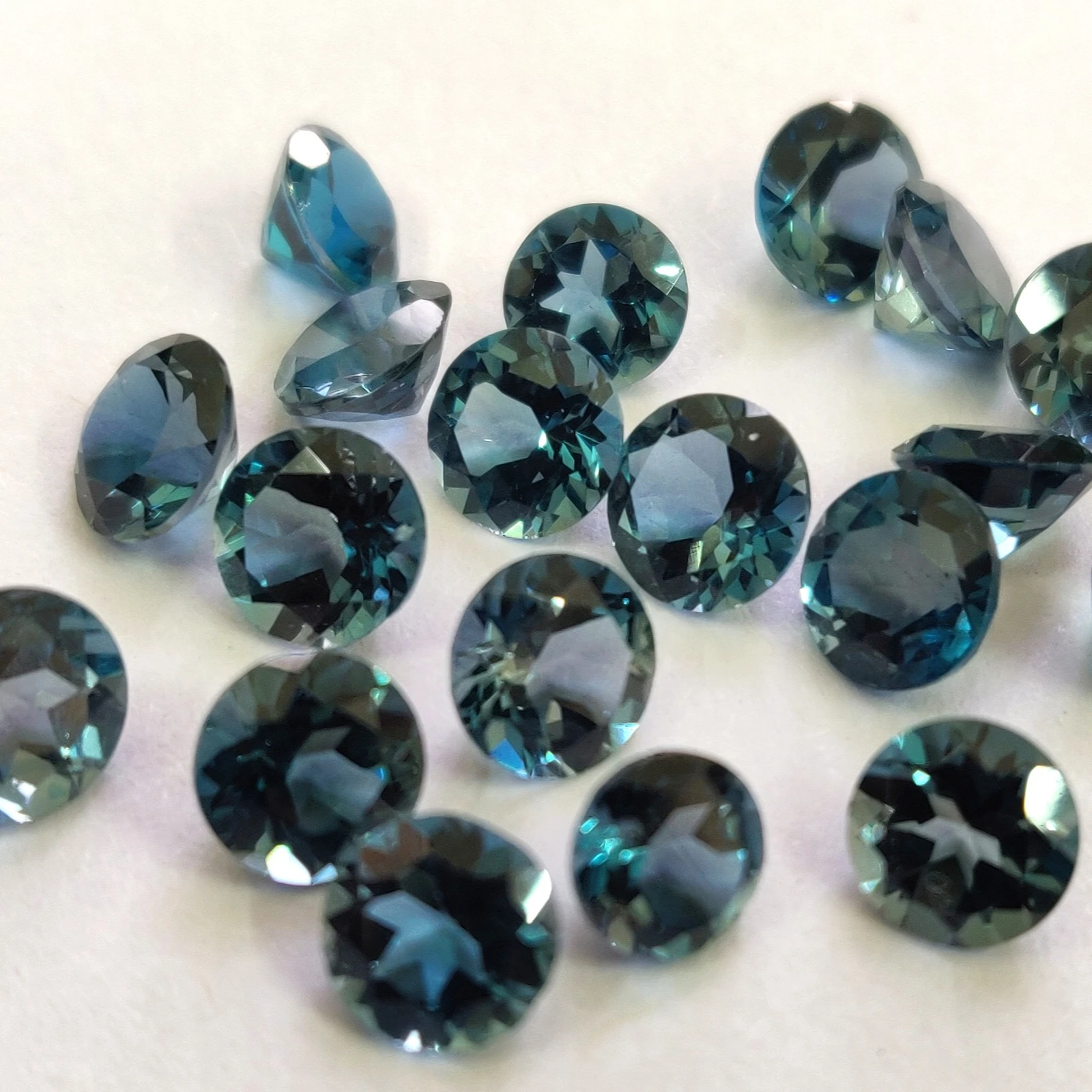 Natural London Blue Topaz Round Cut 1.50,1.75,2,2.50,3,4,5,6,7,8 Mm ...