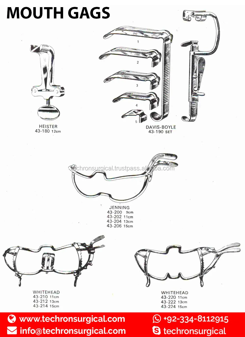 Davis Boyle Mouth Gag Dental Tonsil Surgery Set - Buy Davis Boyle Mouth ...