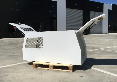 White Colour Half Fridge Steel Dog Box for UTE - All Seasons