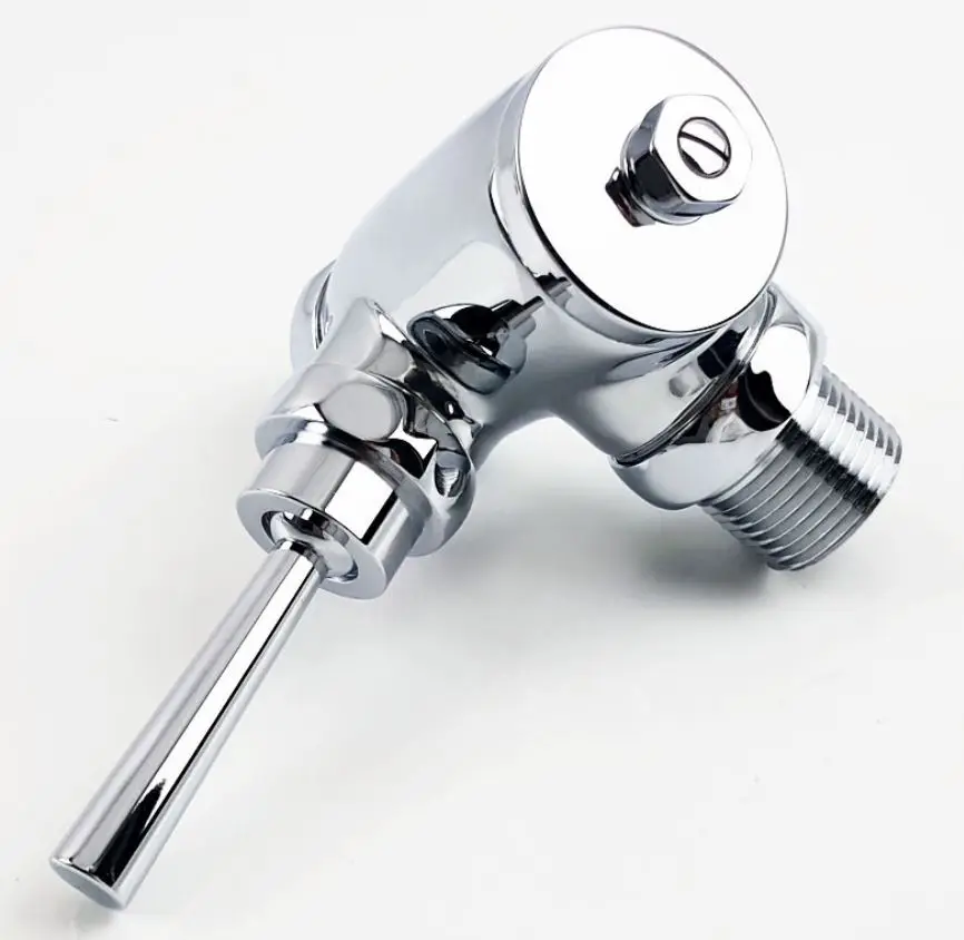 Wall Mounted Exposed Full Brass Hand Control Flush Valve for Toilet WC ...