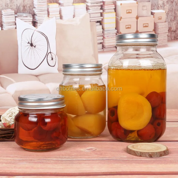 32 OZ Wide Mouth Glass Mason Jars for Fermentation