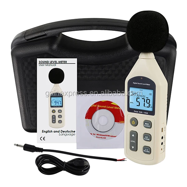 30 ~ 130dba A/c Frekuensi Sound Level Meter Audio Digital Desibel Suara ...