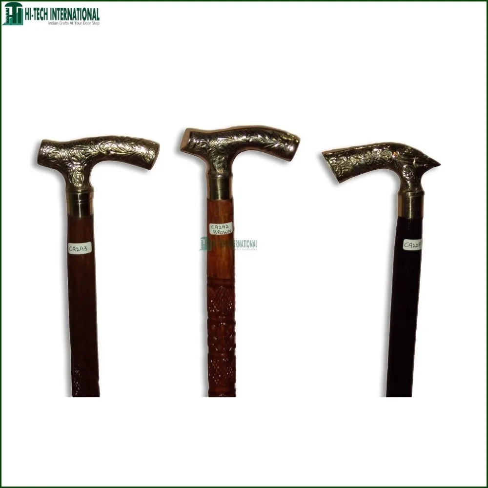 Elegant Walking Sticks With Brass Head - High Quality Canes - Metal ...