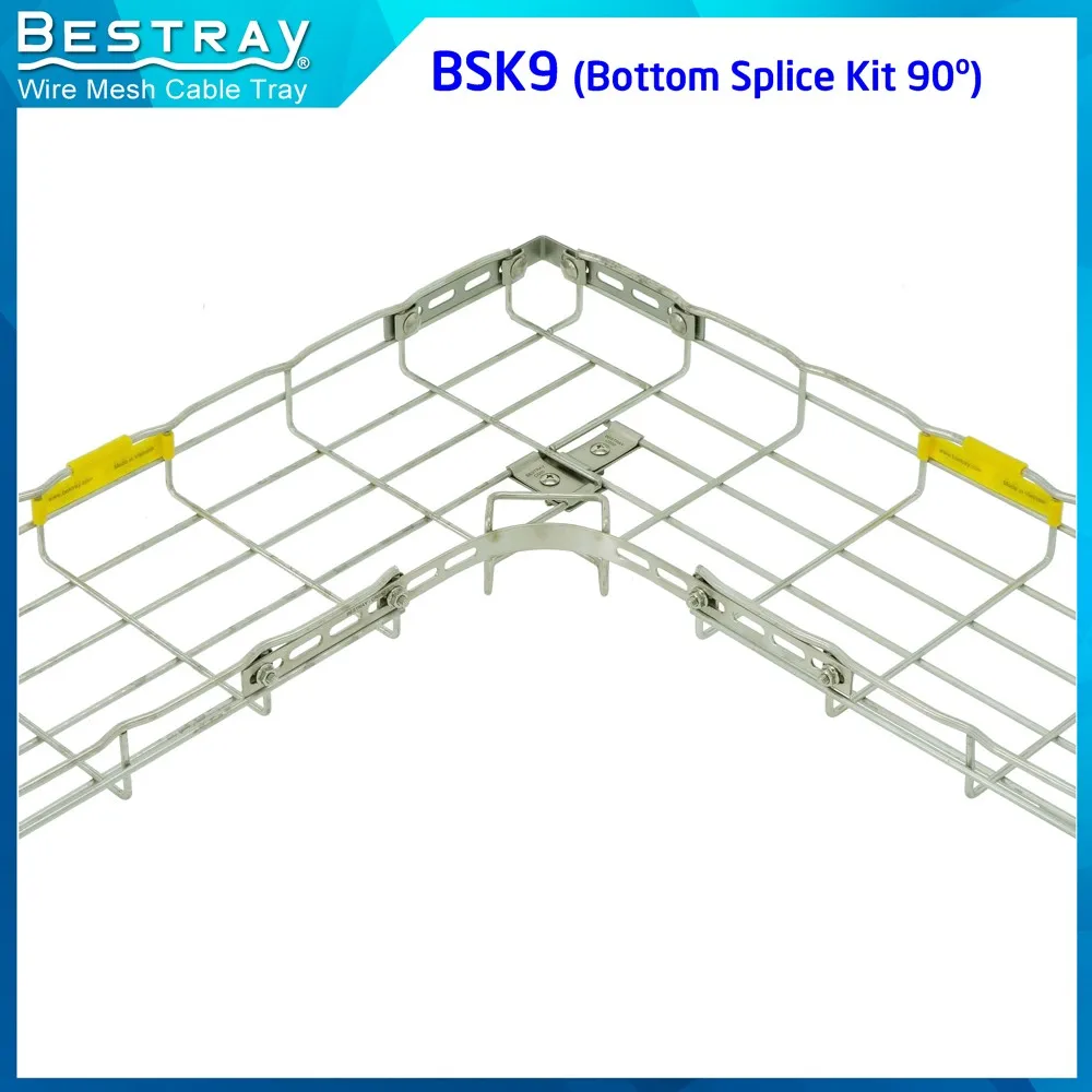 Hot Wire Mesh Cable Tray Bottom Splice Kit 90o Bsk9 Epoxy Coated Cable ...