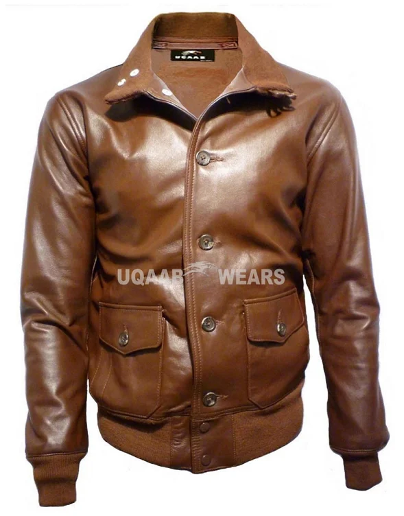 Men A-1 Flight Jacket 1930's First Usaf Leather Bomber Wwii Aviator ...