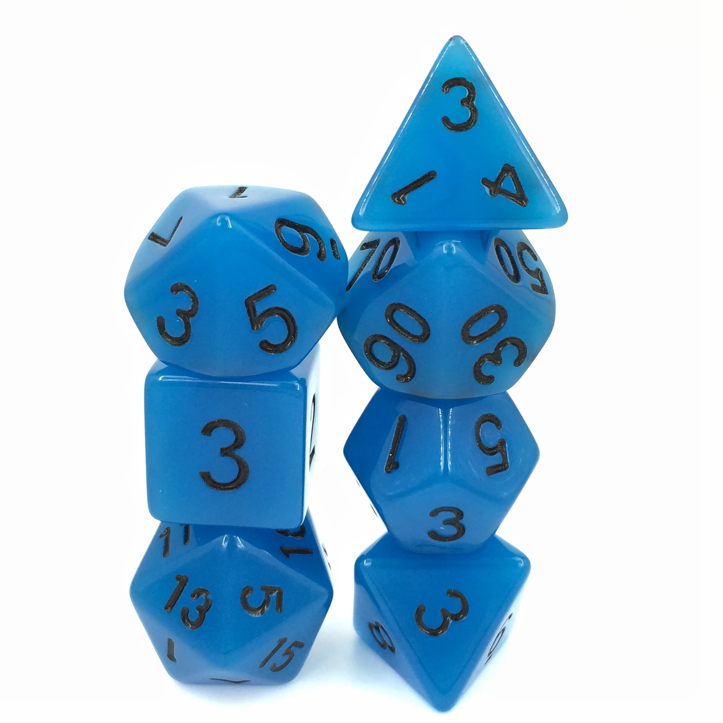 HS Luminous Fluorescent Acrylic DND TRPG Game Plastic Dices