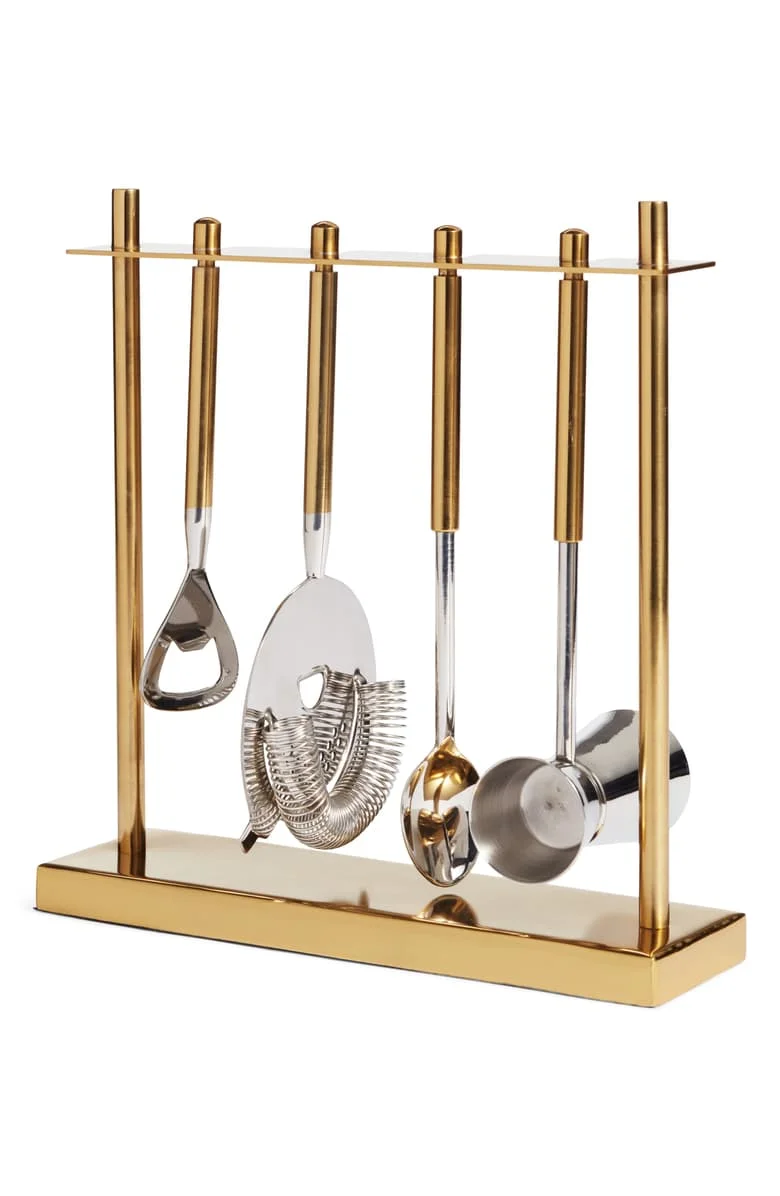 Bar Tool Set With Rectangle Metal Base Made Of Food Safe Steel Set By ...