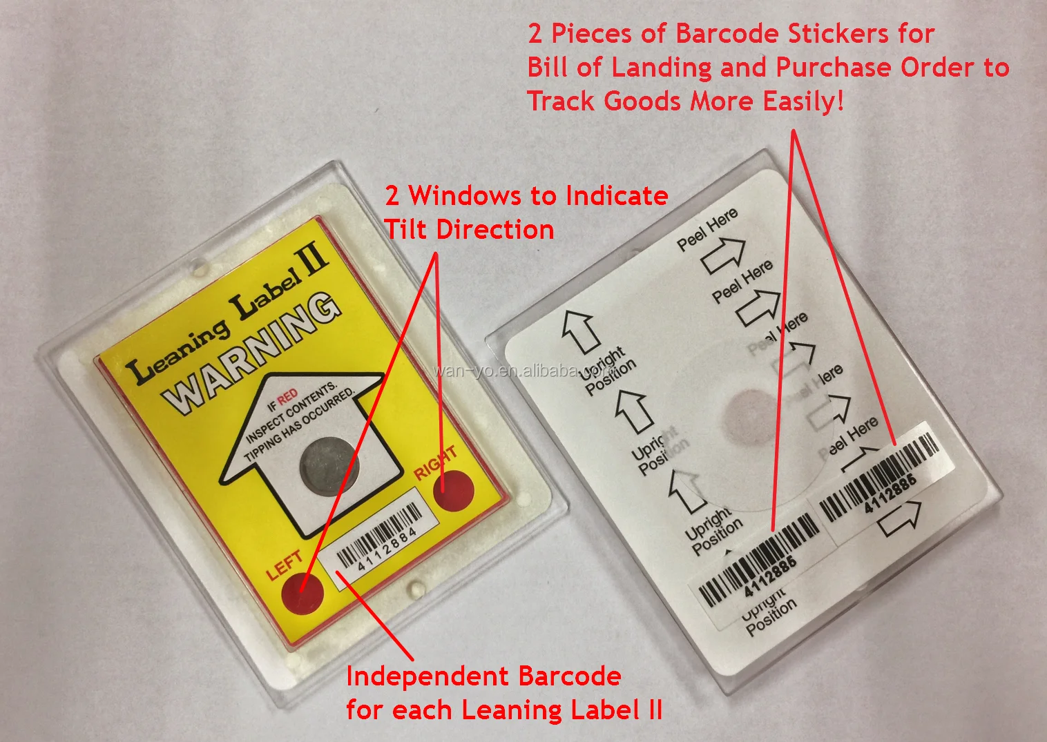 Tilt Indicator Tilting Sensor Tilt Warning Sensor Leaning Label Ii ...