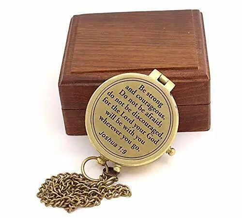 Solid Brass Directional Engraved Compass Baptism Gifts For Boys Girls ...