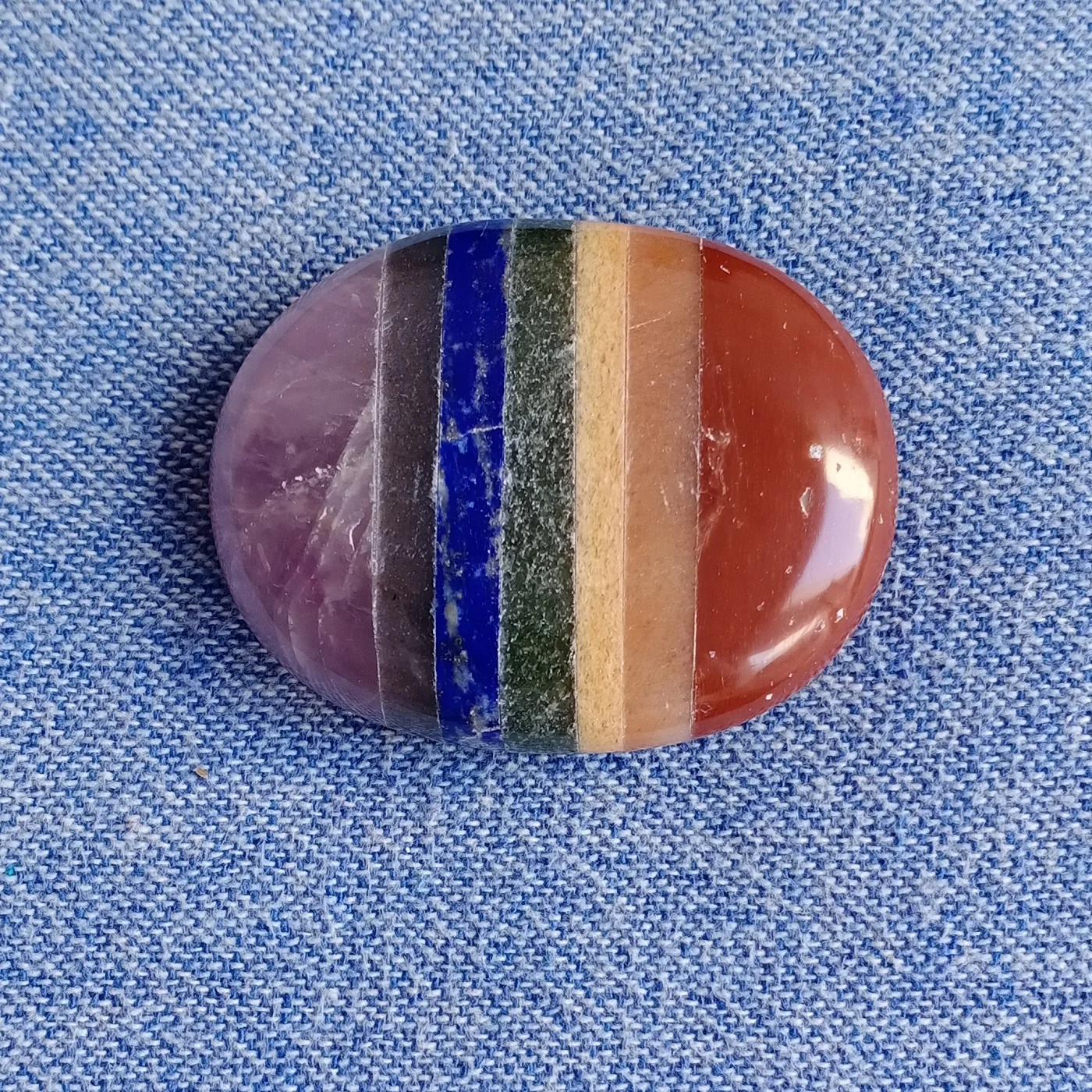 7 Chakra Palm Stone 7 Chakras Crystal Healing Stone Seven Chakras ...