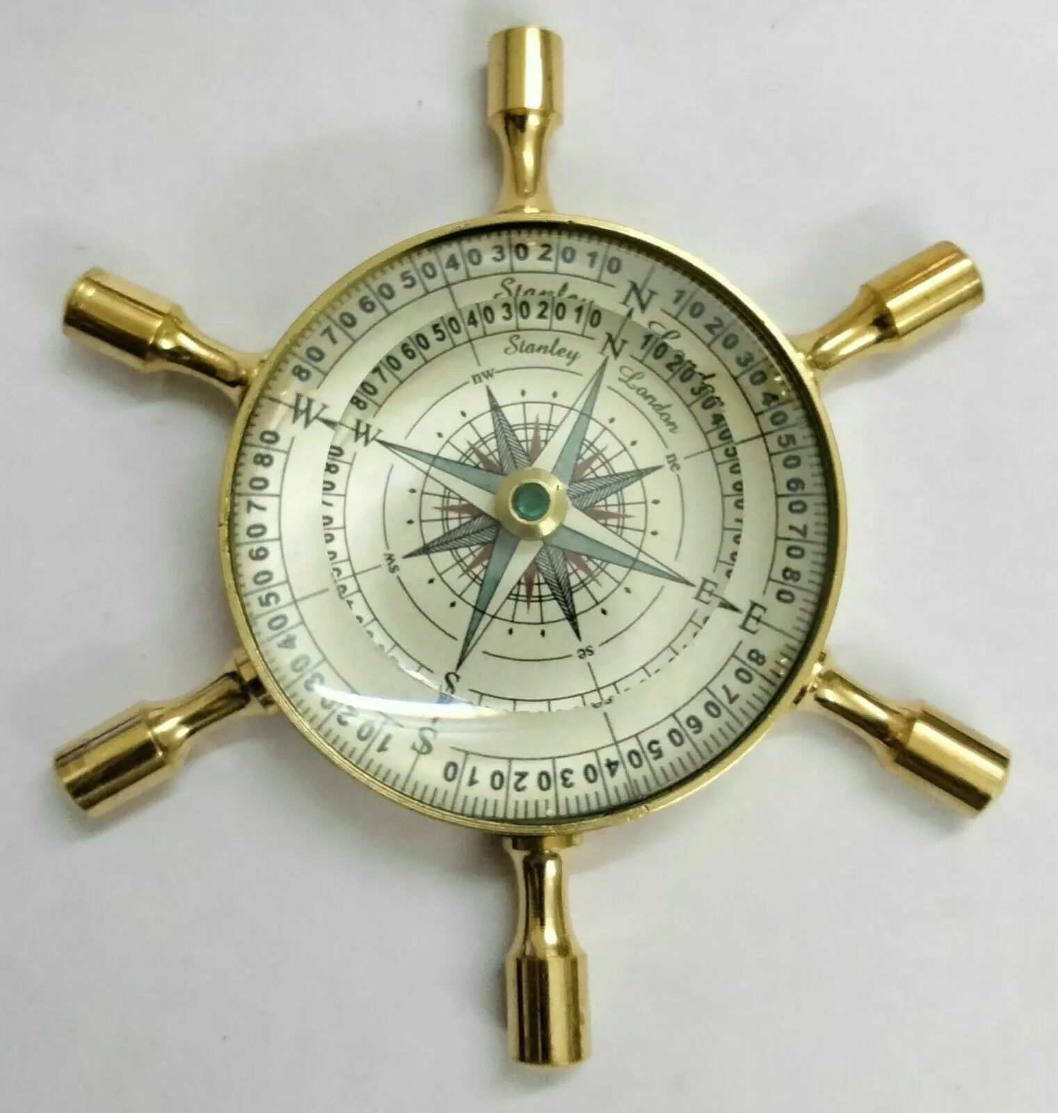 Brass Wheel Floating Dial Compass Maritime Collectible Gift - Buy ...