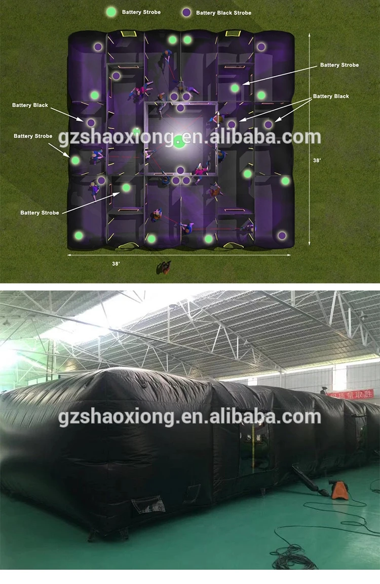 Commercial Interactive Inflatable Maze Inflatable Laser Tag Arena ...