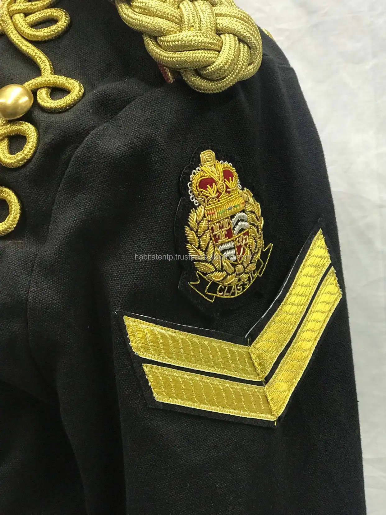 Wholesale Men's Ceremonial Gold Braiding Hussar Jacket Red Contrast ...