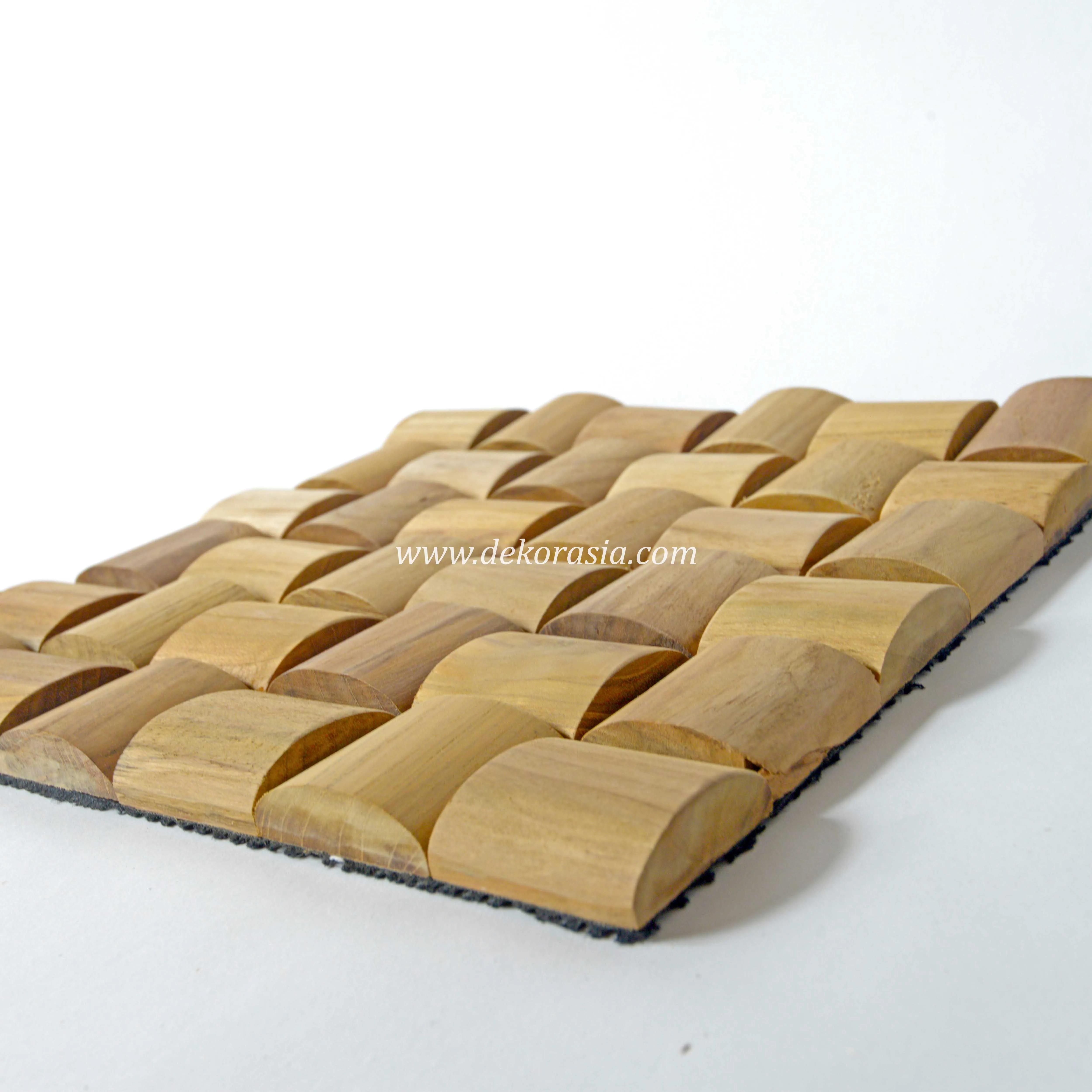 High Quality 3D Wood Wall Cladding Indoor Decoration, Log Teak Wall ...