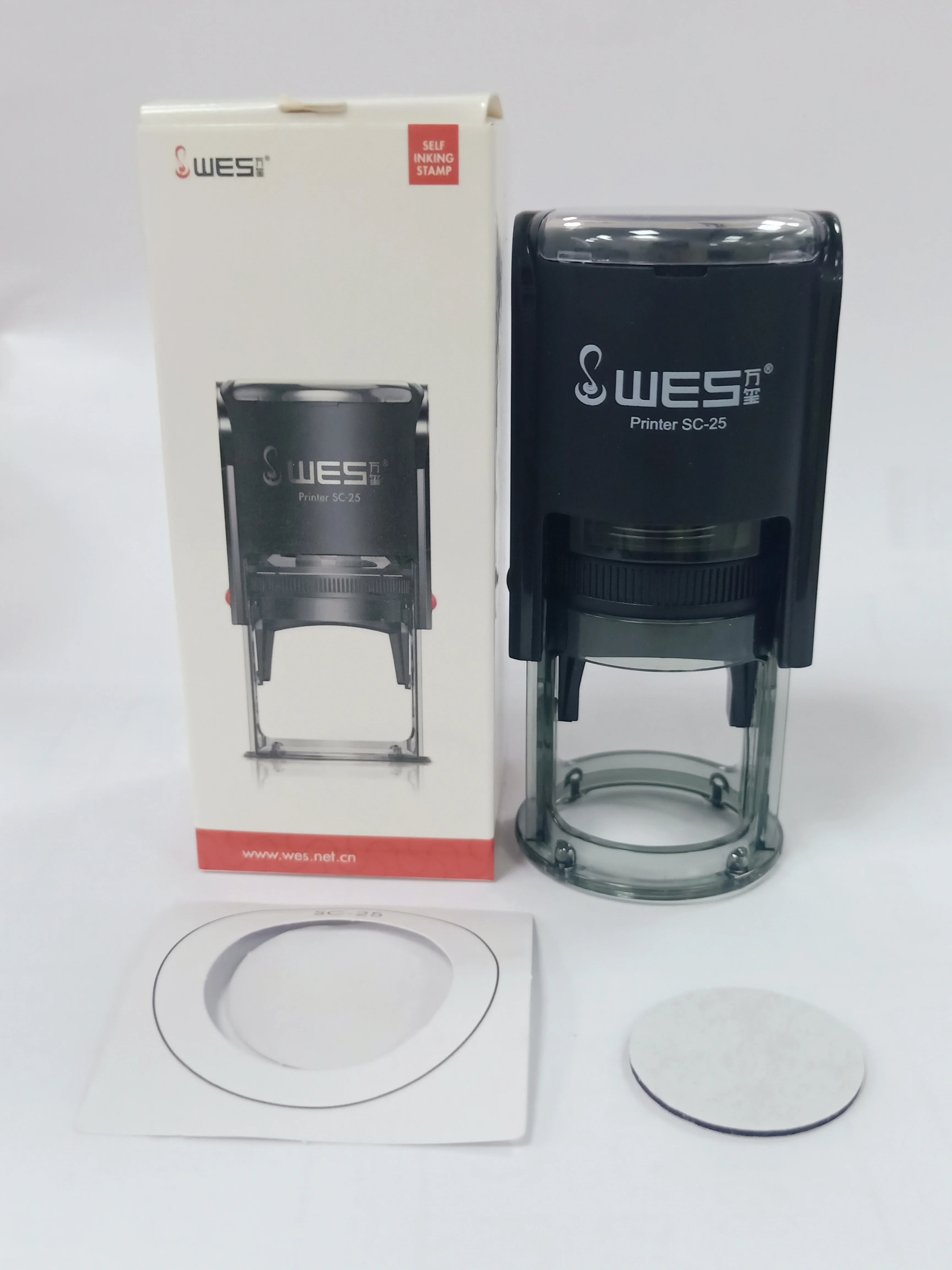 Self Inking Stamp WES Sellos Rubber Stamp TEACHER STAMP Round 25mm ...