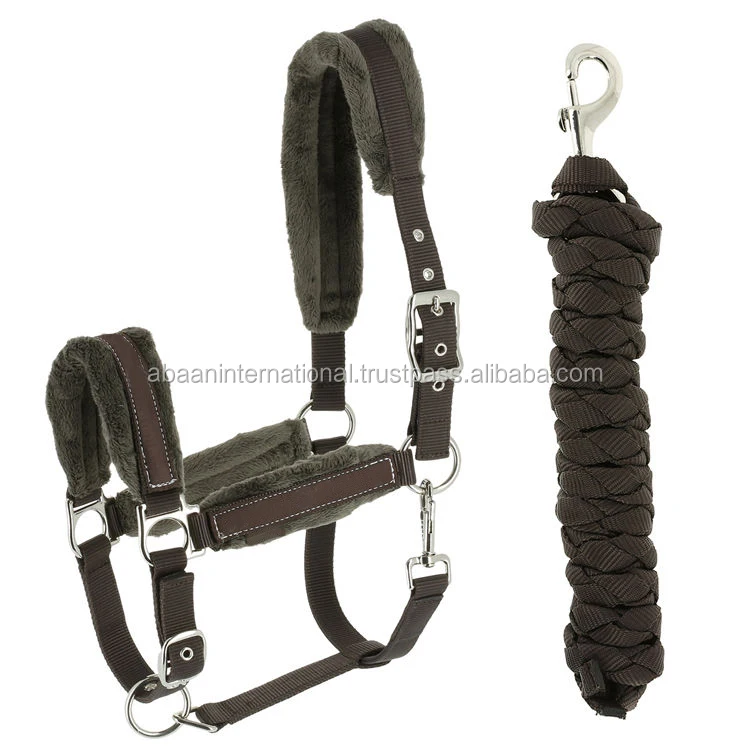 Wholesale Equestrian Padded Horse Riding Halter & Lead Rope