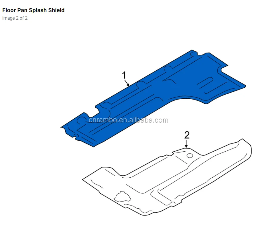 Oem 51757207267 51757207268 Floor Pan Splash Shield Underbody Paneling ...
