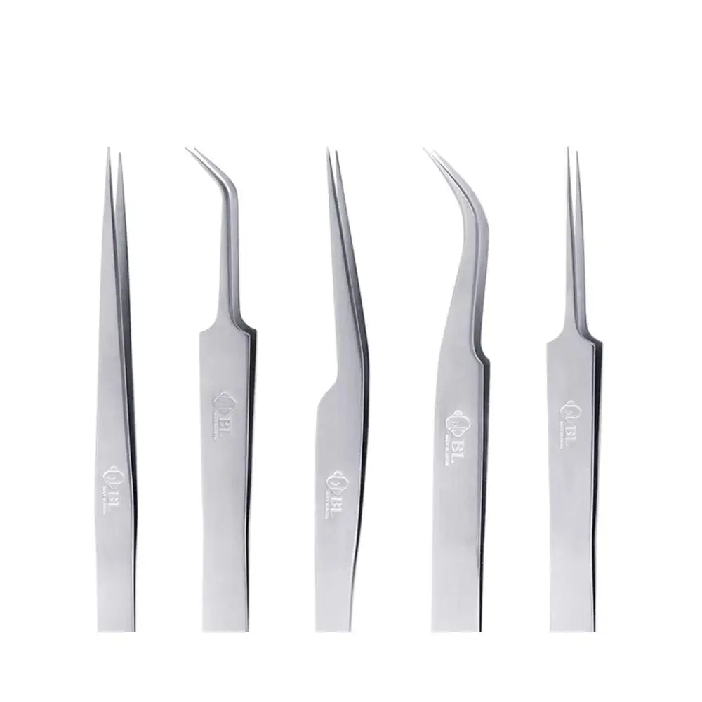 Professional Lash Tweezers Eyelash Extensions Tweezers Straight Curved ...