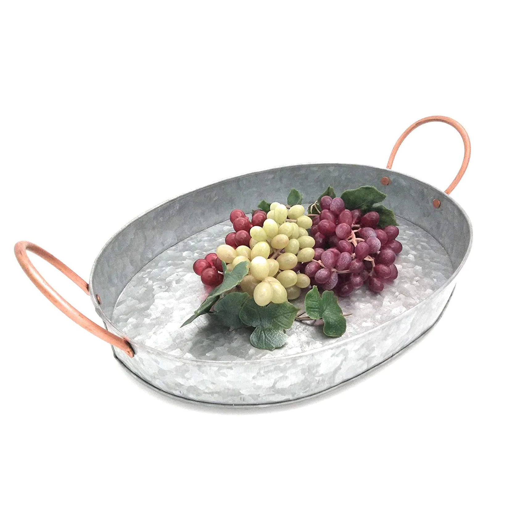 Different Sizes Galvanized Tray Set Of Three Handmade Fancy Serving ...