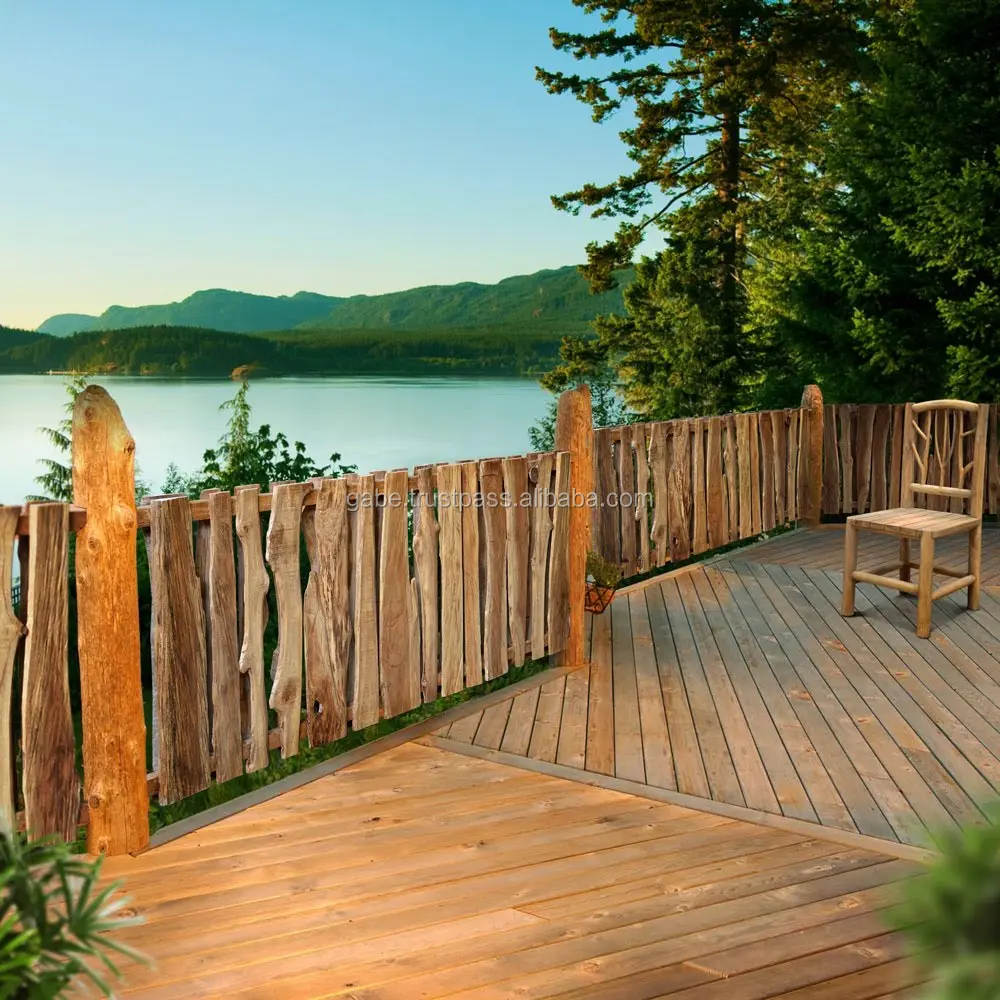 Teak Wood Fencing - Natural, Rustic, Handmade from Indonesia