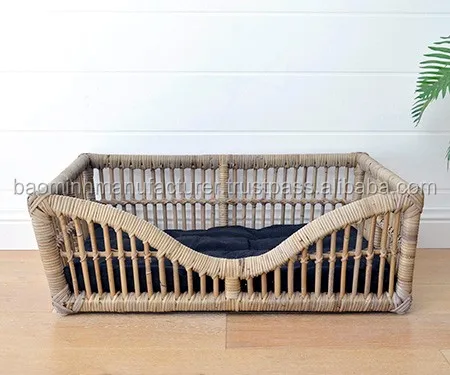 Vietnam Handmade Rattan Cane Dog Bed - Sustainable & Stylish