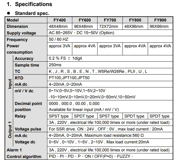 TAIE FY400-100000 Temperature Controller - Reliable & Precise