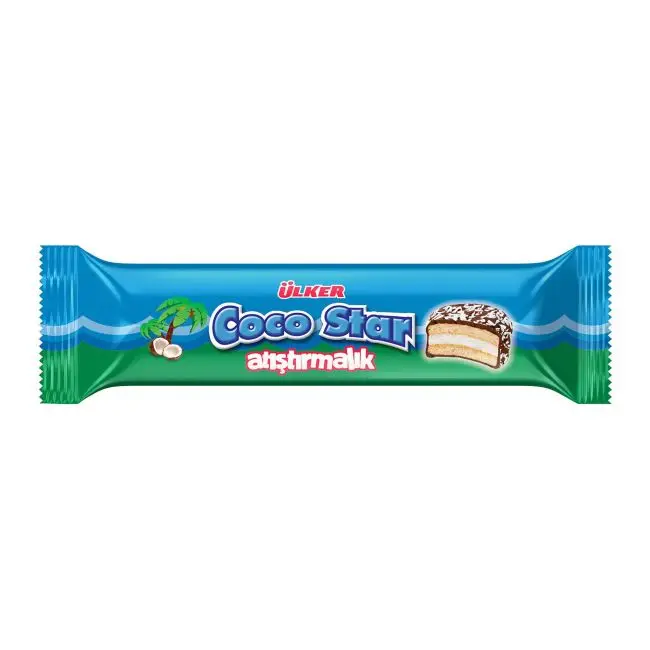 Ulker Coco Star Snack Sandwich Biscuit Coco Star Coconut Bar Coco Star ...
