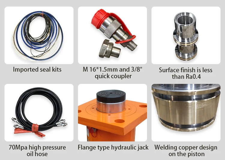 Double Acting Hydraulic Flange Steel With Flanges For Hydraulic Jack ...