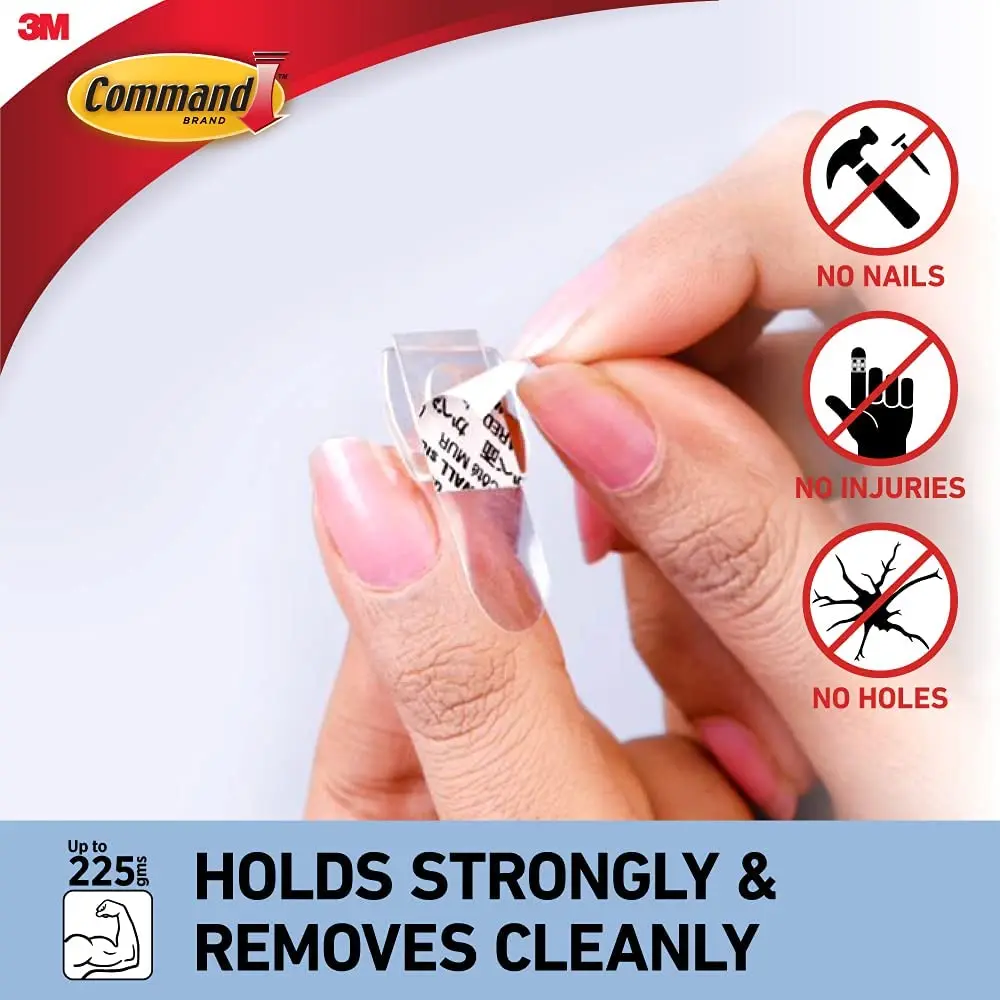 Transparent Decorating Hanging Clips Wall Adhesive Small Hanging Strips ...