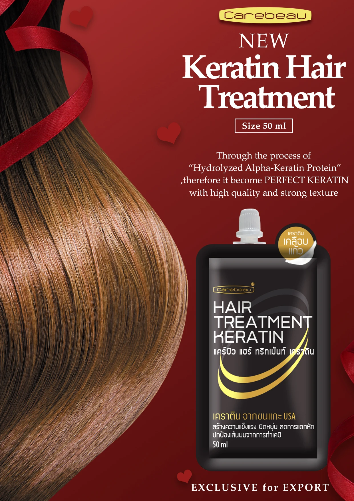 Carebeau Hair Treatment Keratin Sachet (50g) - Buy Keratin Treatment ...