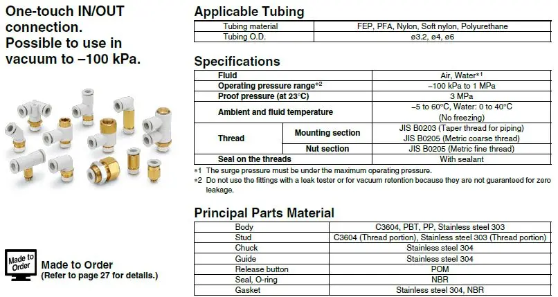 SMC KQ2 Pneumatic Air Hydraulic Elbow Screw Pipe Fitting